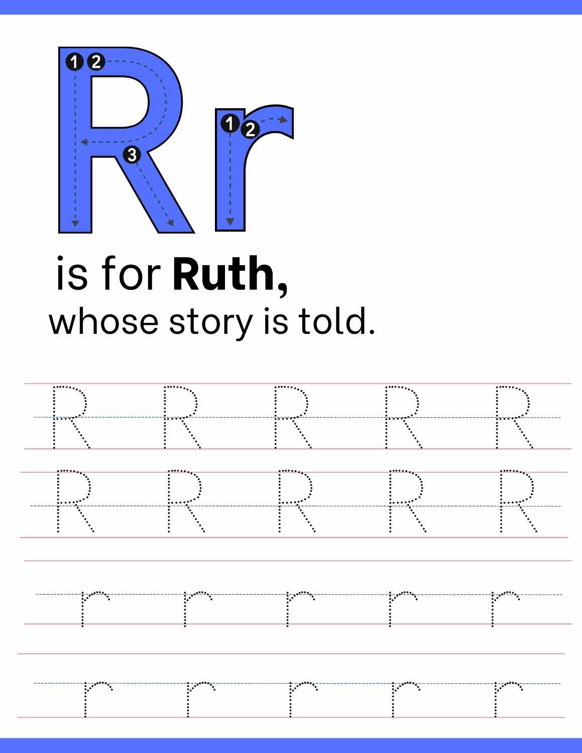 Free Bible Based Tracing Worksheets - Faith Phonics