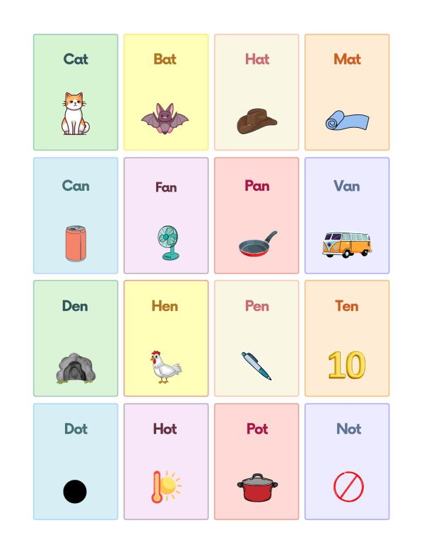 Free Phonics Word Families Worksheets and Flashcards - Faith Phonics