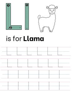 Free Letter L Tracing Worksheets - Faith Phonics