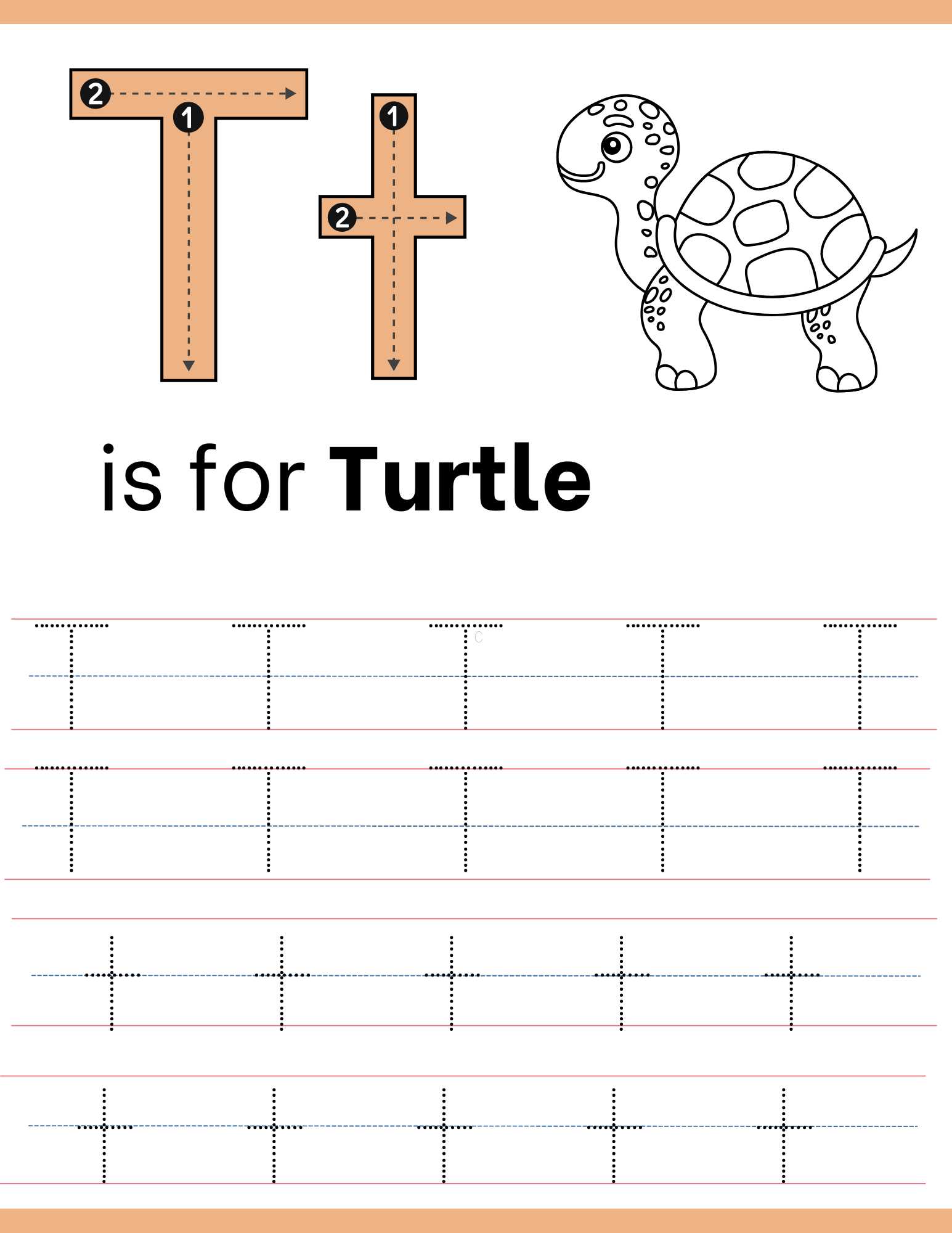 Free Preschool and Kindergarten Tracing Letters Worksheets - Printable ...